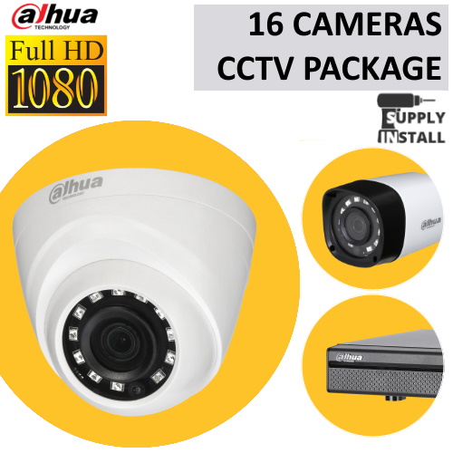 Dahua 16 cameras 1080p CCTV with Installation Packages | Accom.my